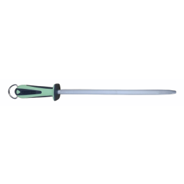 Fischer Ergonomic Dual Material Handle Round Steel 30cm - Green