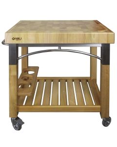 Butchers Block Trolley | Wooden Butchers Block On Wheels | Buy Online
